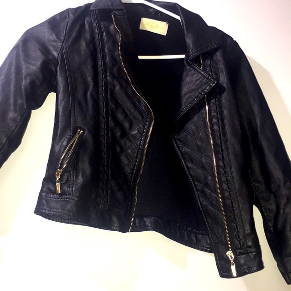 kidz star | Jackets & Coats | Leather Jacket Fits Xs Women And M Kids ...